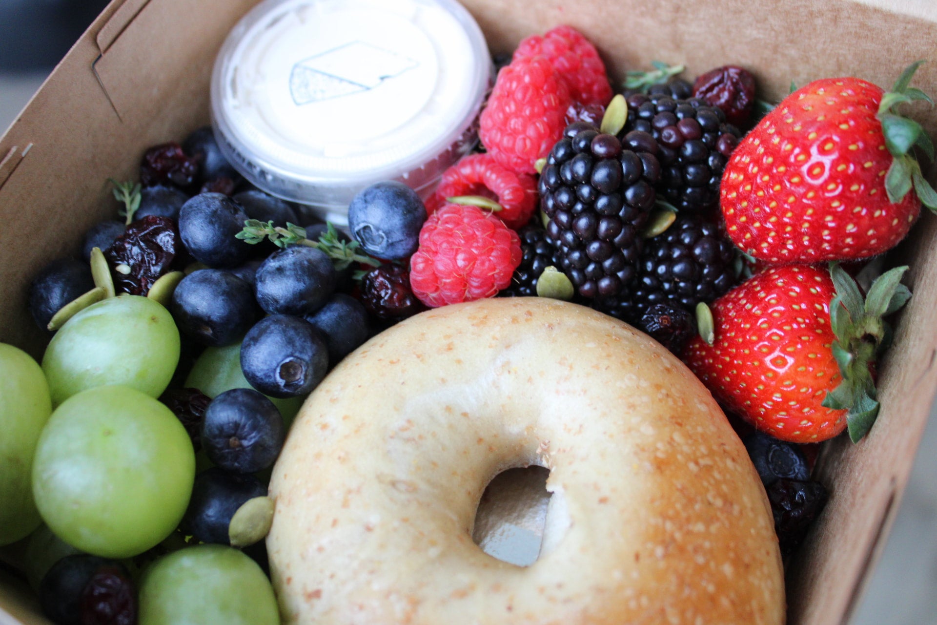 Bagel & Fruit Box, 1 person | Social Rind Co.